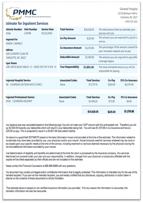 Patient Estimate Software & Solutions for Healthcare Providers | PMMC